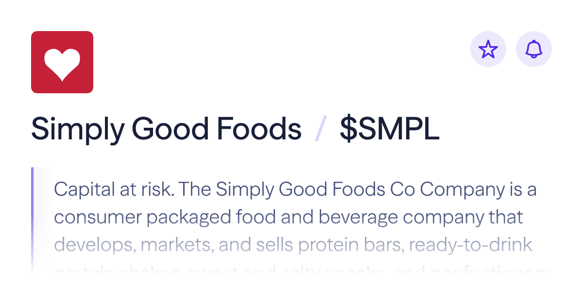 Buy Simply Good Foods stock | $SMPL Share Price | Lightyear