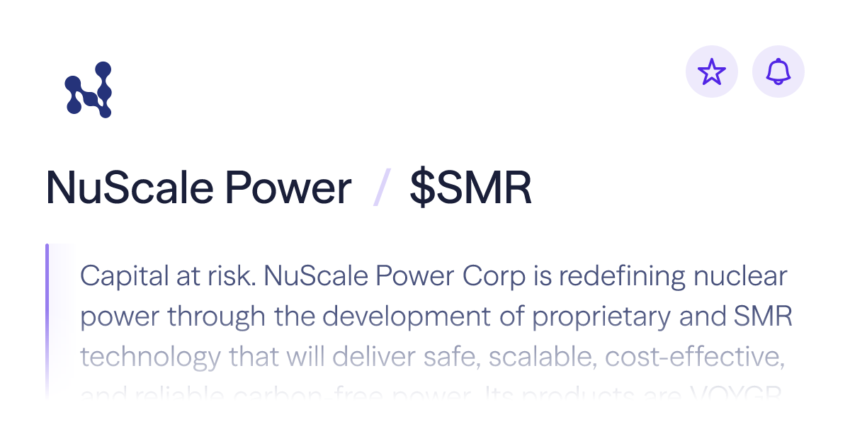 Buy NuScale Power stock | $SMR Share Price | Lightyear