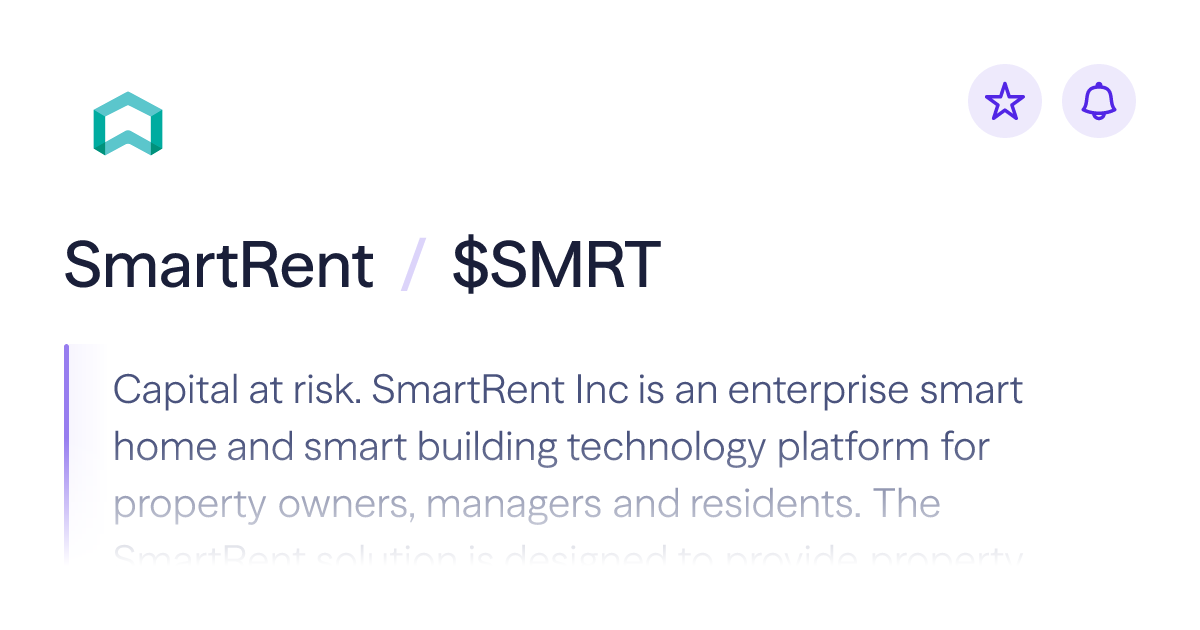 Buy SmartRent stock | $SMRT Share Price | Lightyear
