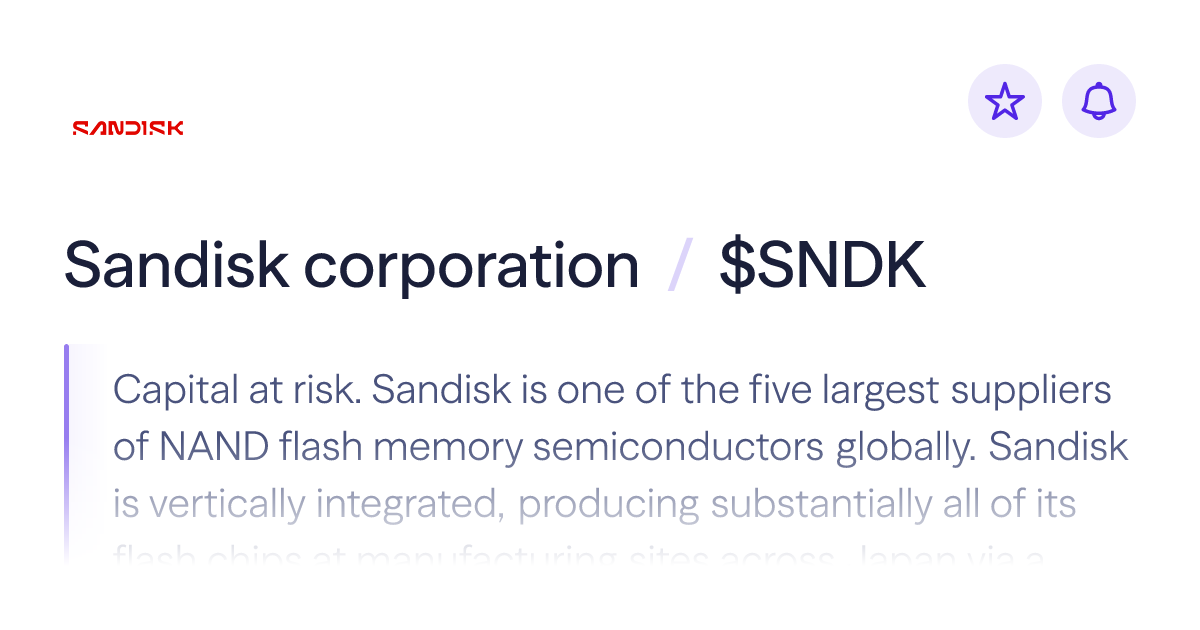 Buy Sandisk corporation stock | $SNDK Share Price | Lightyear