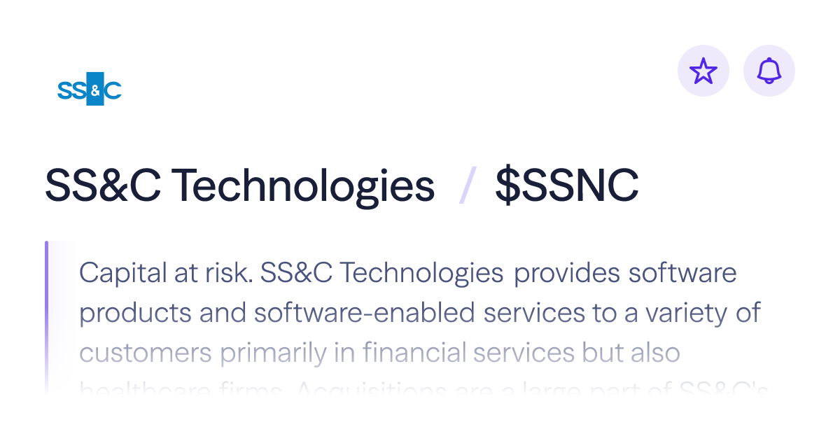 Buy SS&C Technologies stock | $SSNC Share Price | Lightyear