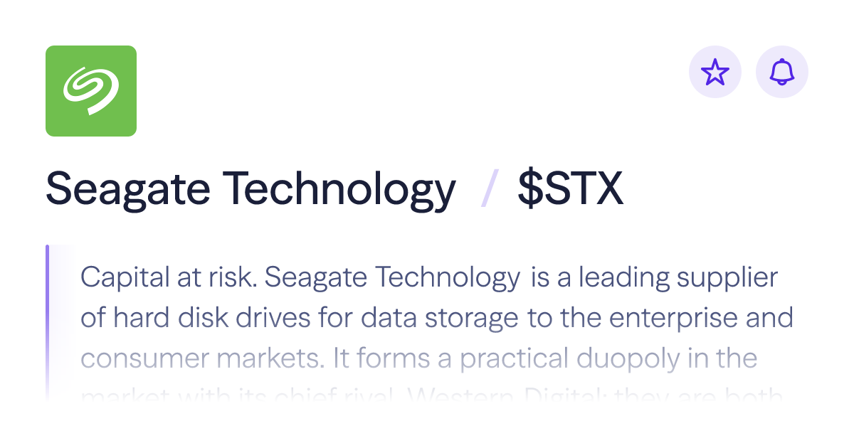 Buy Seagate Technology stock | $STX Share Price | Lightyear