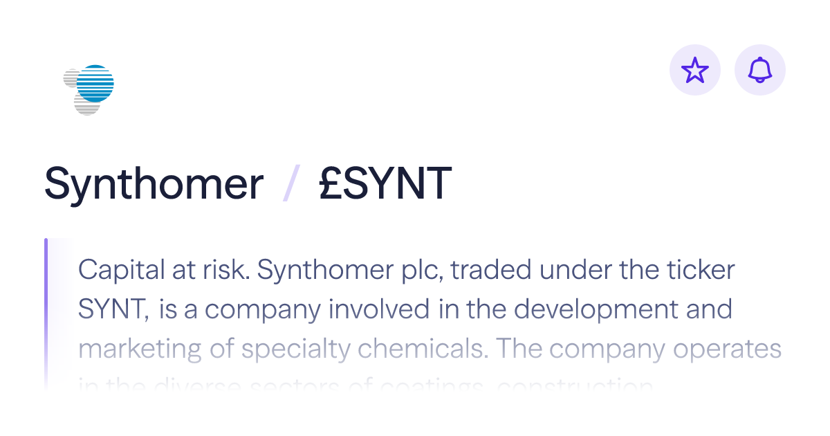Buy Synthomer stock | £SYNT Share Price | Lightyear
