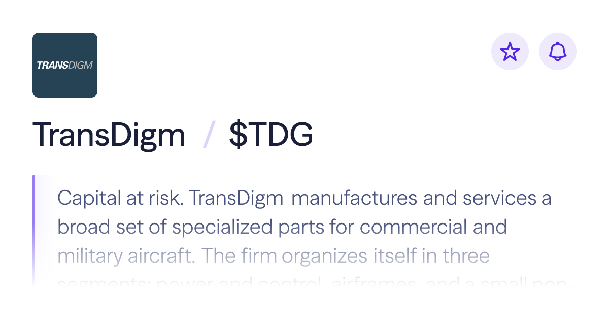 Buy TransDigm stock | $TDG Share Price | Lightyear
