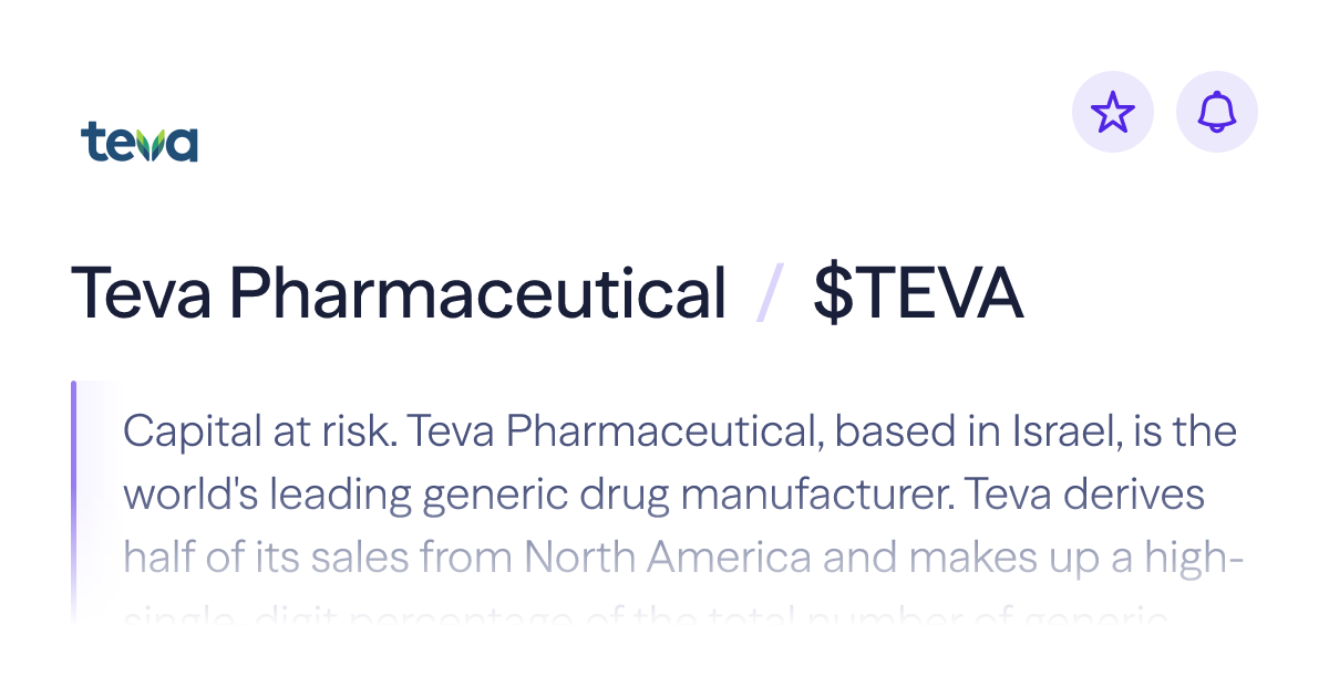 Buy Teva Pharmaceutical stock | $TEVA Share Price | Lightyear