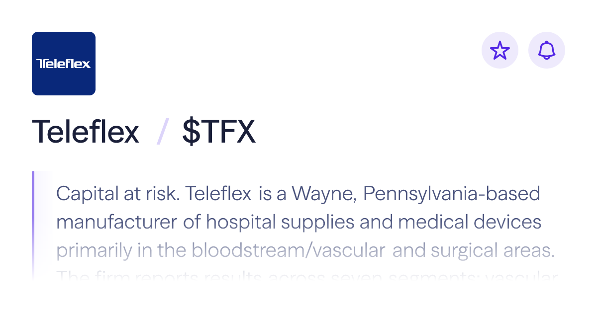 Buy Teleflex stock | $TFX Share Price | Lightyear