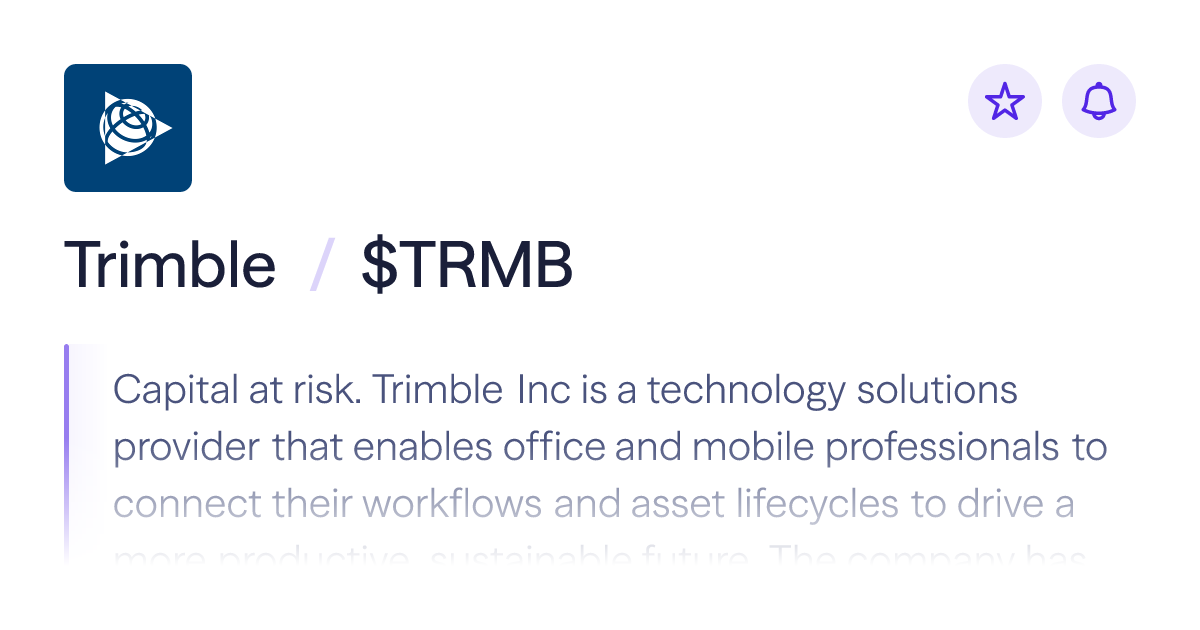 Buy Trimble stock | $TRMB Share Price | Lightyear
