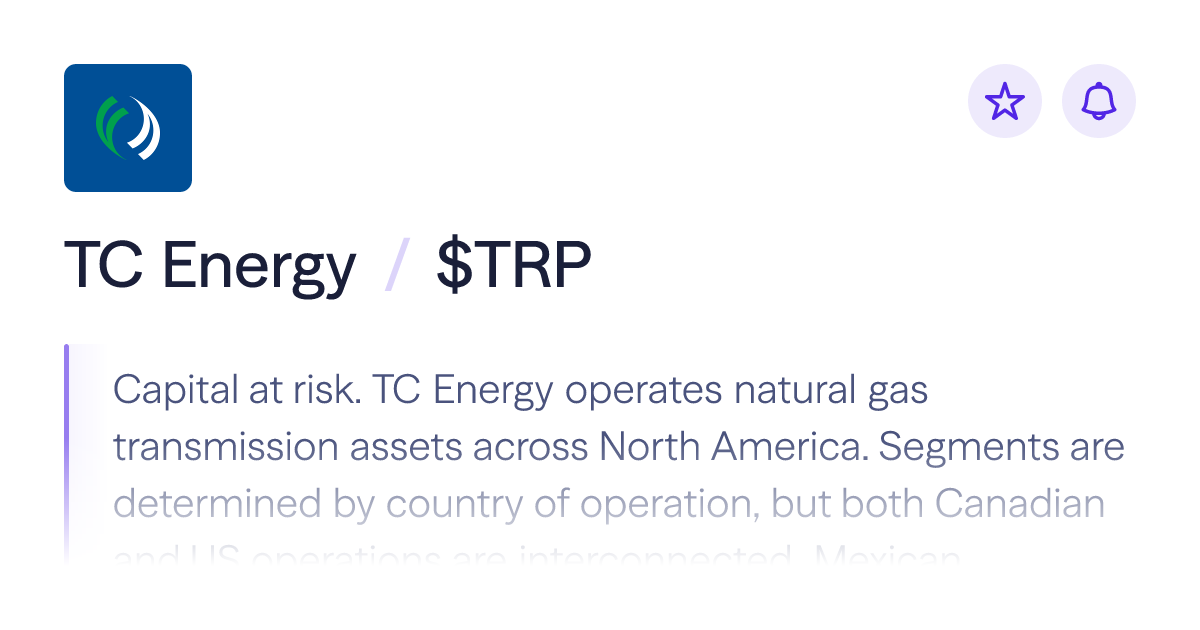 Buy TC Energy stock | $TRP Share Price | Lightyear
