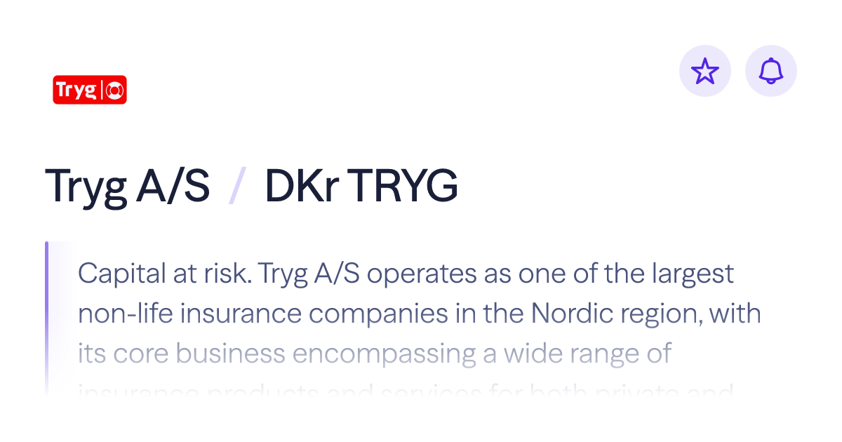 Buy Tryg A/S stock | DKrTRYG Share Price | Lightyear