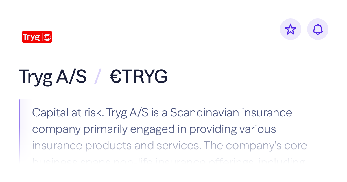 Buy Tryg A/S stock | €TRYG Share Price | Lightyear