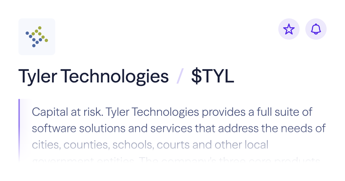 Buy Tyler Technologies stock | $TYL Share Price | Lightyear