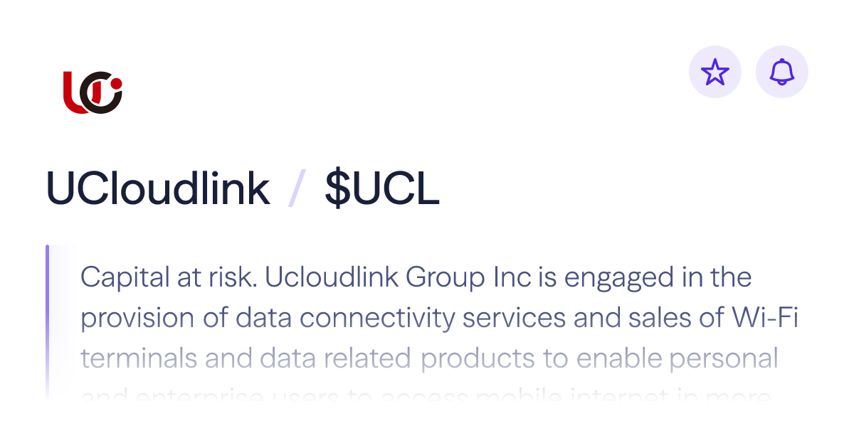 Buy UCloudlink stock | $UCL Share Price | Lightyear