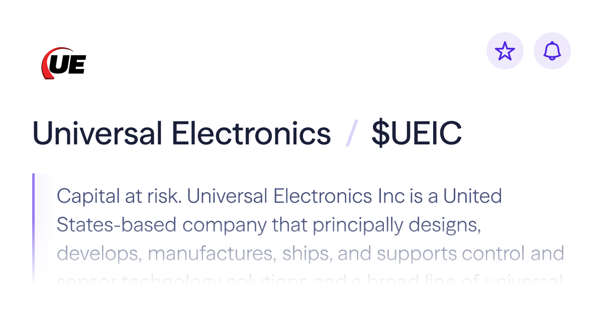 Buy Universal Electronics stock | $UEIC Share Price | Lightyear