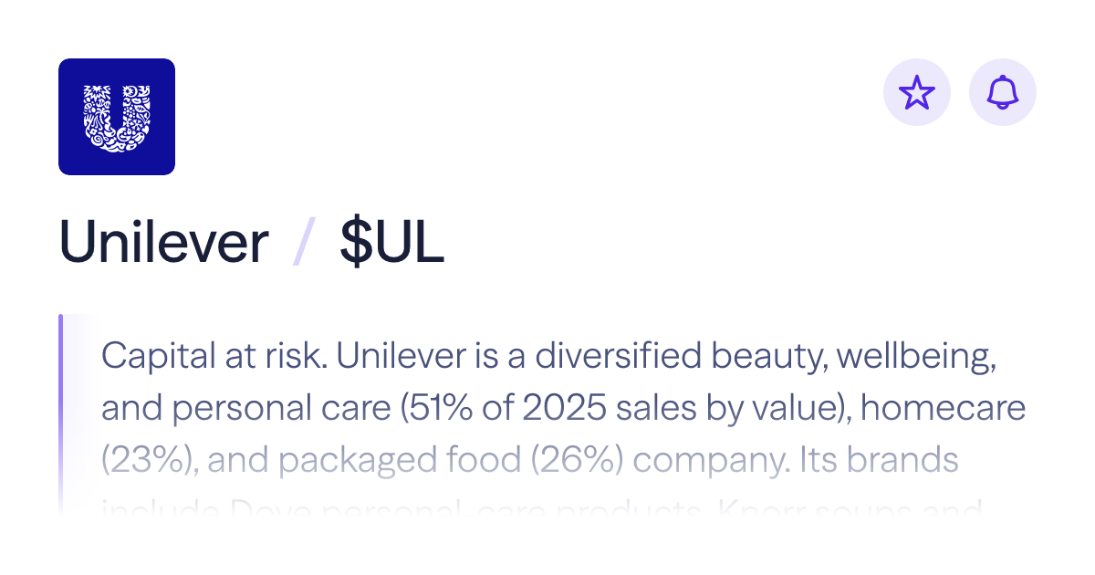 Buy Unilever stock | $UL Share Price | Lightyear