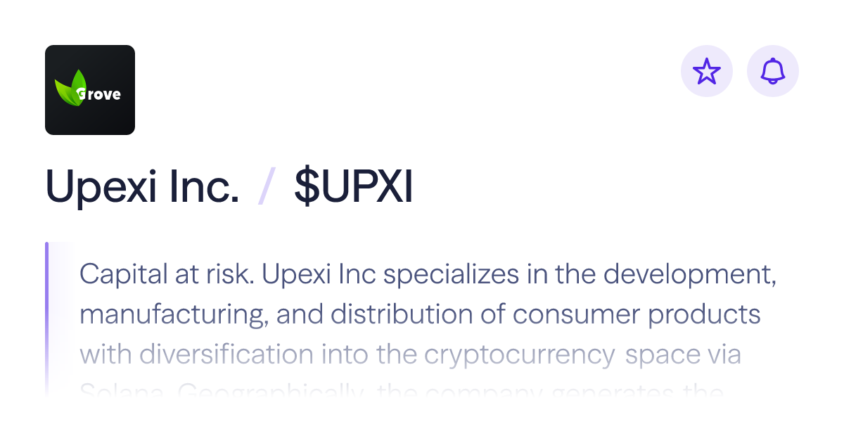 Buy Upexi Inc. stock | $UPXI Share Price | Lightyear