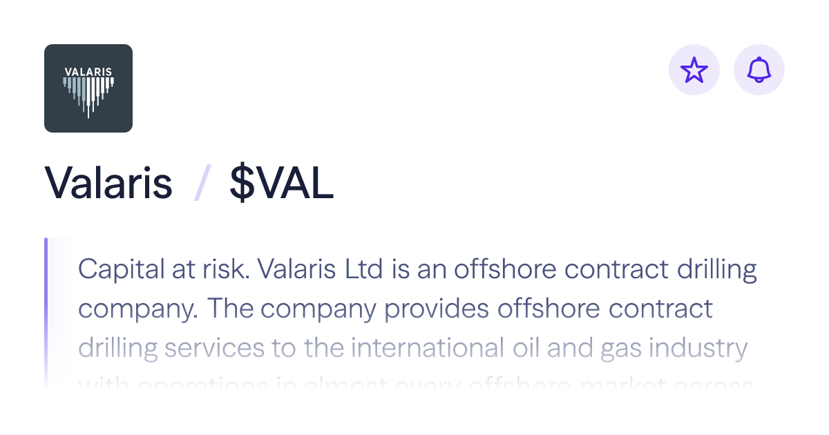 Buy Valaris stock | $VAL Share Price | Lightyear