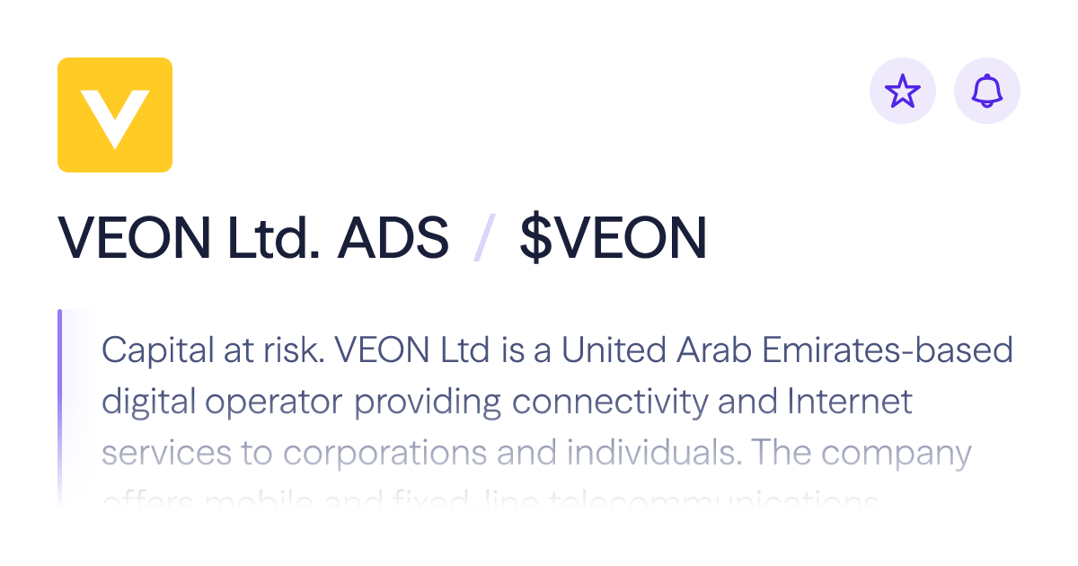 Buy VEON Ltd. ADS stock | $VEON Share Price | Lightyear