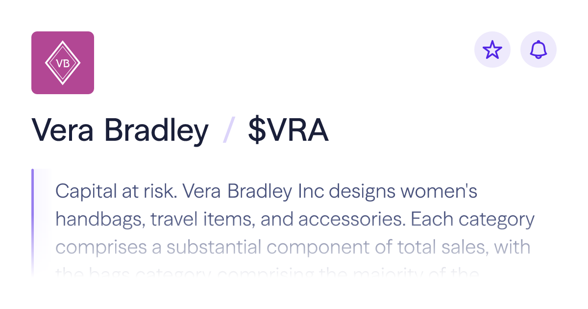 Buy Vera Bradley stock | $VRA Share Price | Lightyear