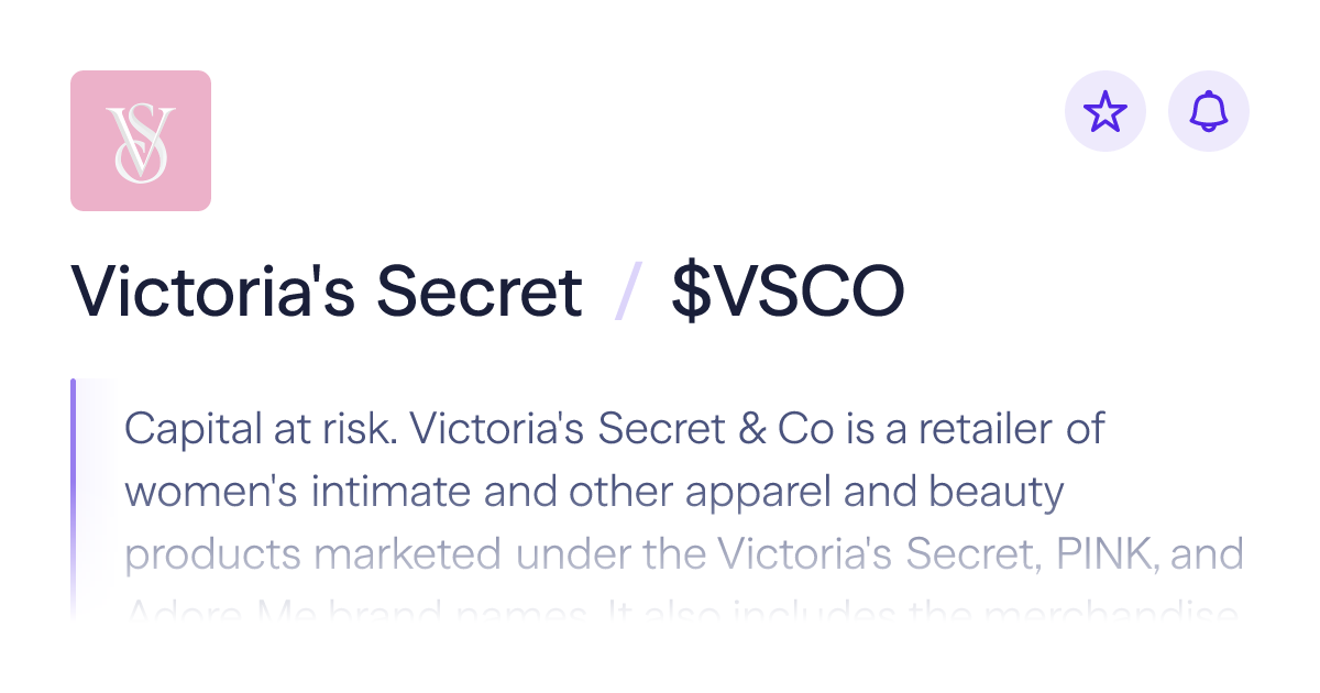 Buy Victoria's Secret stock | $VSCO Share Price | Lightyear