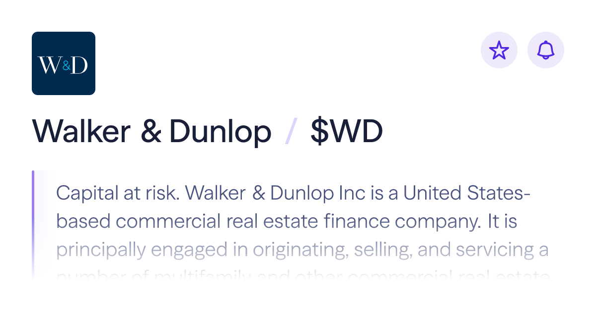 Buy Walker & Dunlop stock | $WD Share Price | Lightyear