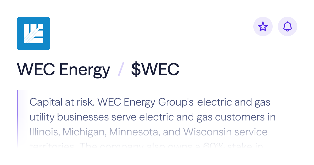 Buy WEC Energy stock | $WEC Share Price | Lightyear