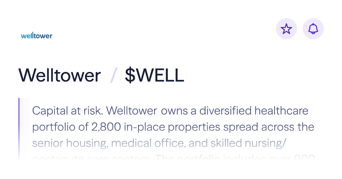 Buy Welltower stock | $WELL Share Price | Lightyear