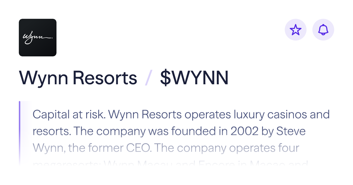 Buy Wynn Resorts stock | $WYNN Share Price | Lightyear