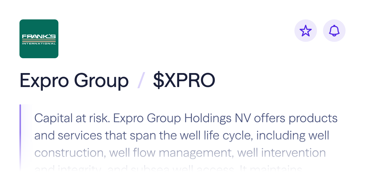 Buy Expro Group stock | $XPRO Share Price | Lightyear