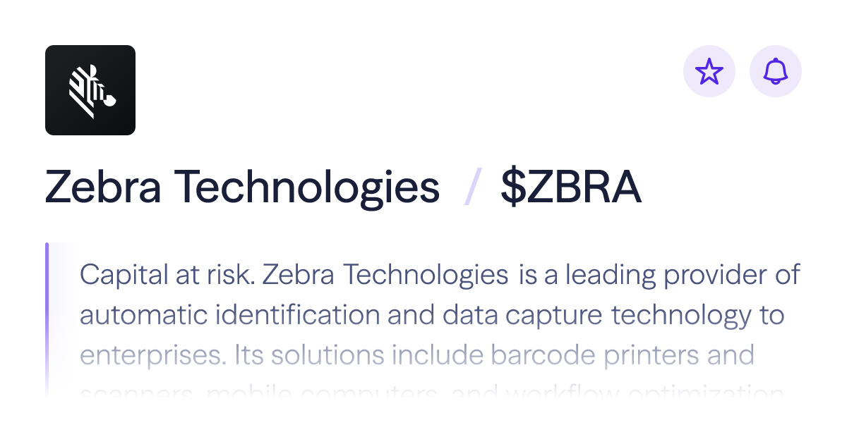 Buy Zebra Technologies stock | $ZBRA Share Price | Lightyear