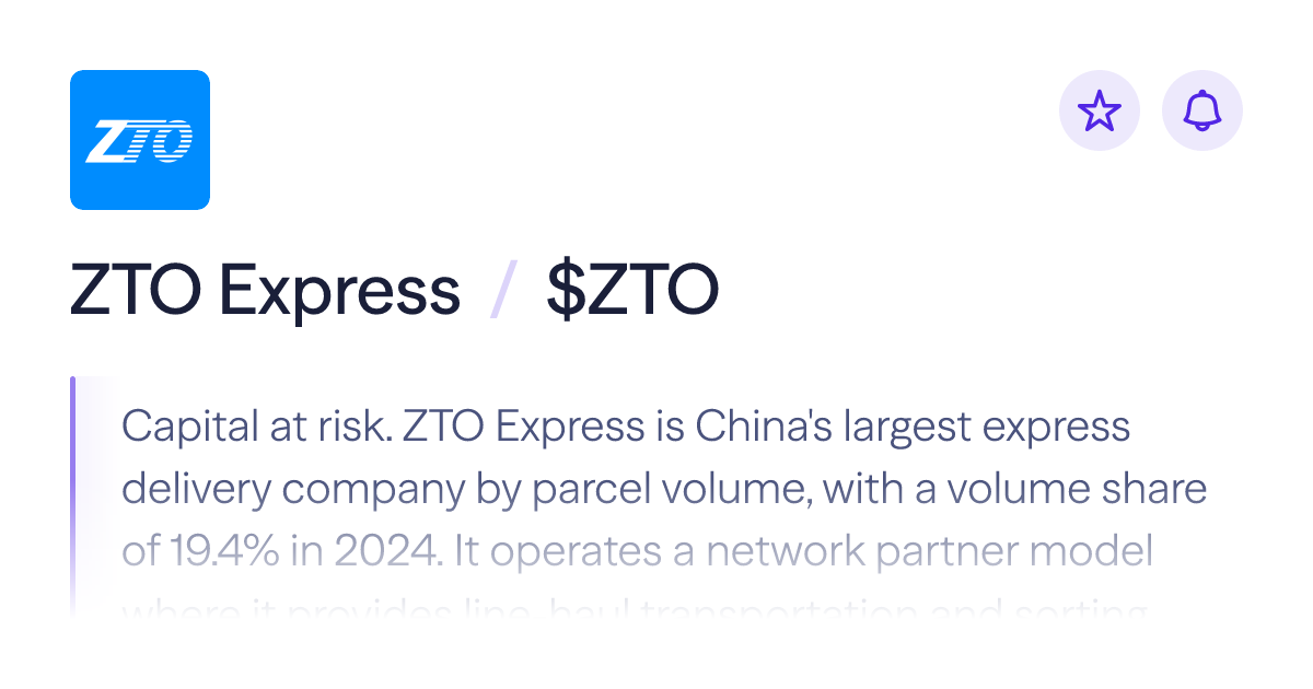 Buy ZTO Express stock | $ZTO Share Price | Lightyear