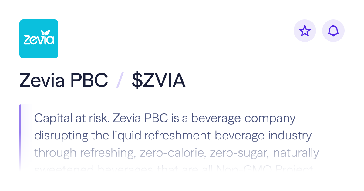 Buy Zevia PBC stock | $ZVIA Share Price | Lightyear