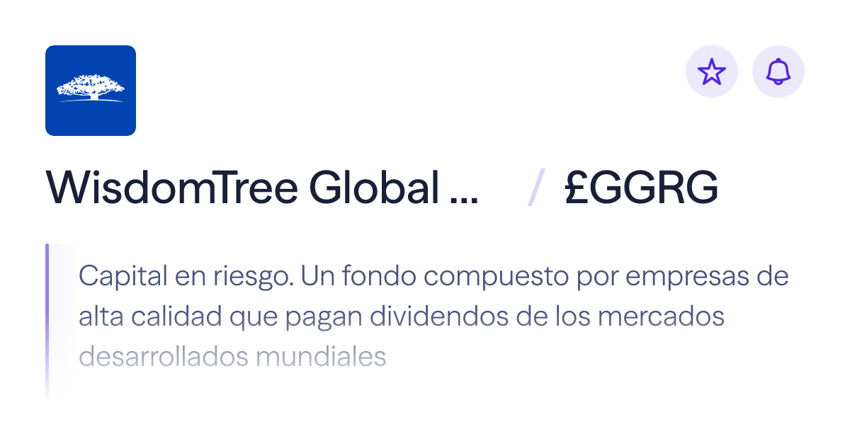 Todas las acciones que componen el ETF WisdomTree Global Quality ...