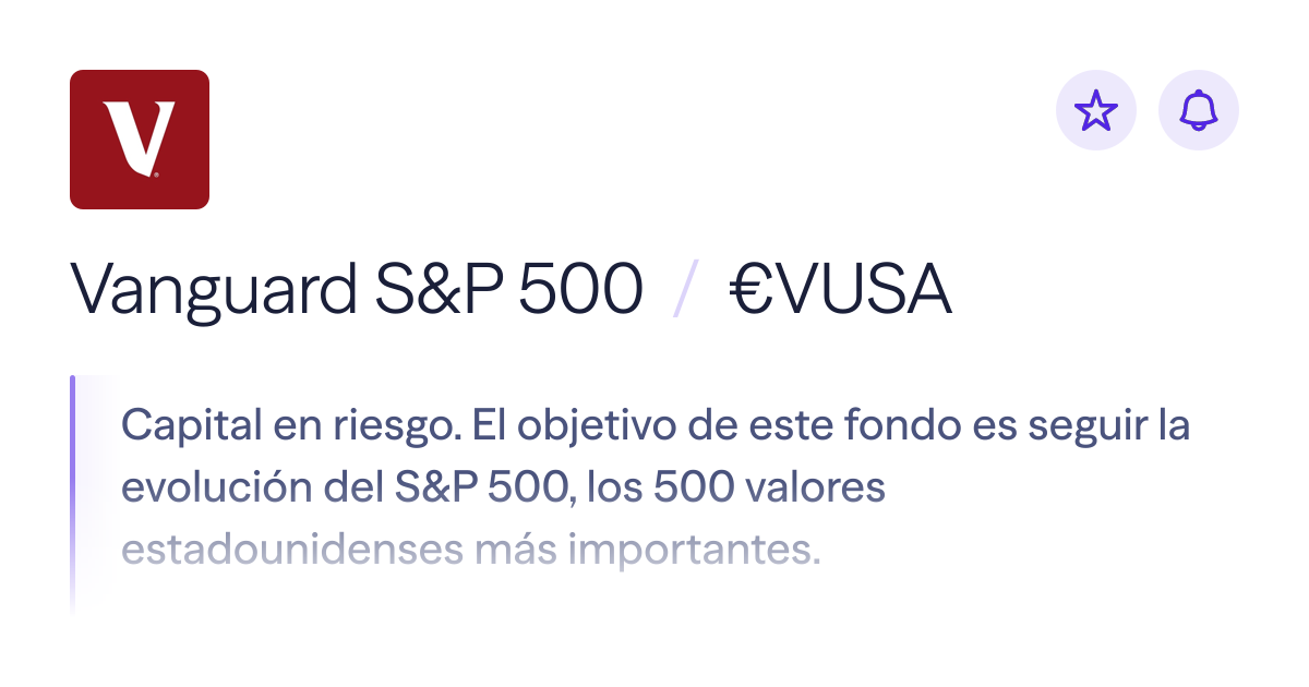 Compra el ETF Vanguard S&P 500 (€VUSA) | Lightyear