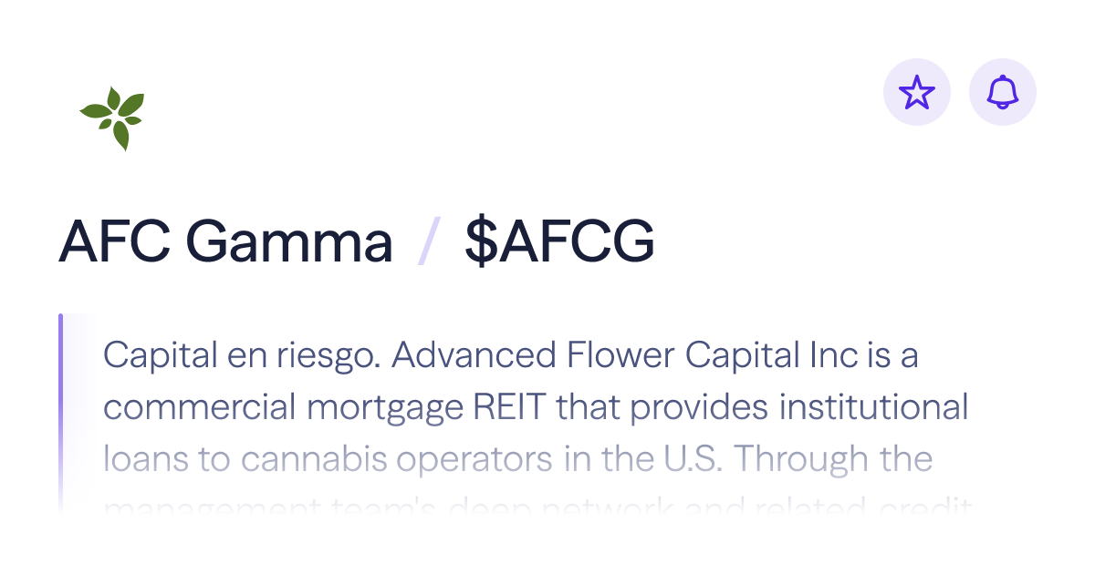 Compra acciones de AFC Gamma | Precio de $AFCG | Lightyear