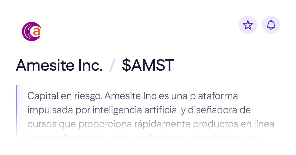 Compra acciones de Amesite Inc. | Precio de $AMST | Lightyear