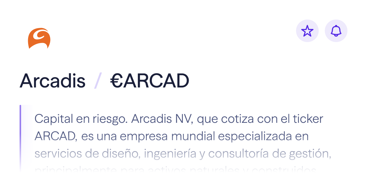 Compra acciones de Arcadis | Precio de €ARCAD | Lightyear
