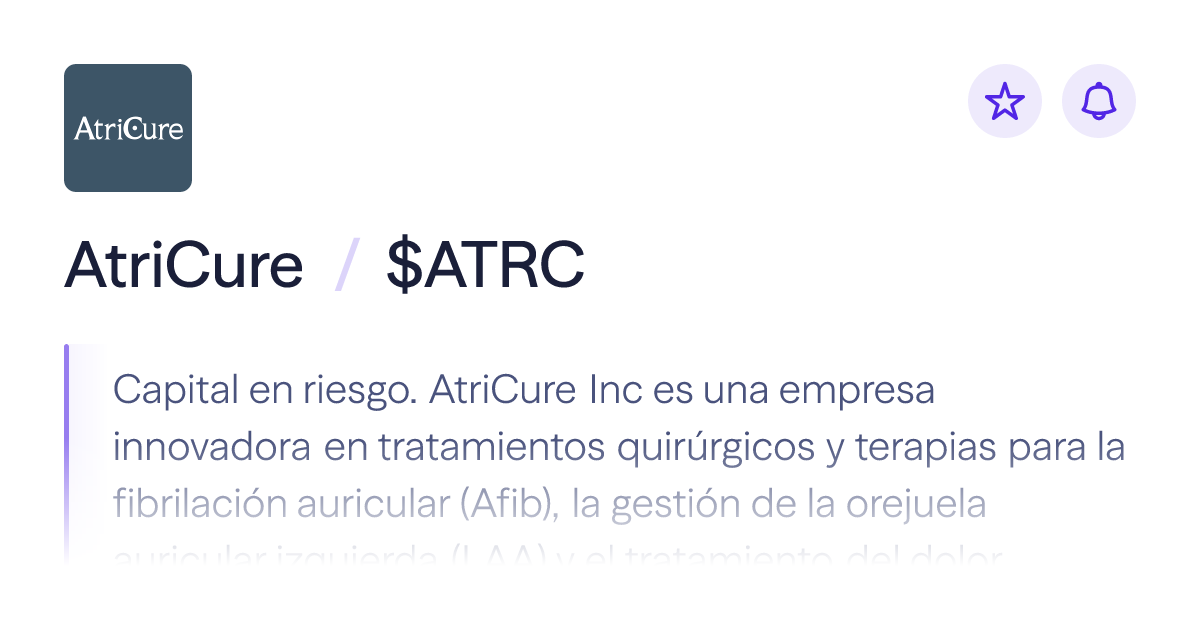 Compra acciones de AtriCure | Precio de $ATRC | Lightyear
