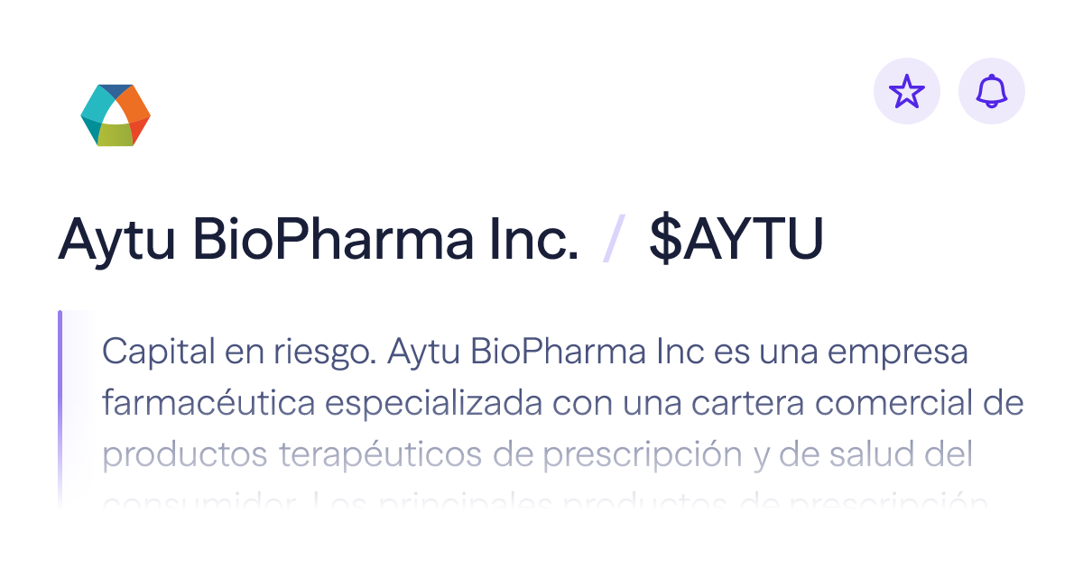 Compra acciones de Aytu BioPharma Inc. | Precio de $AYTU | Lightyear