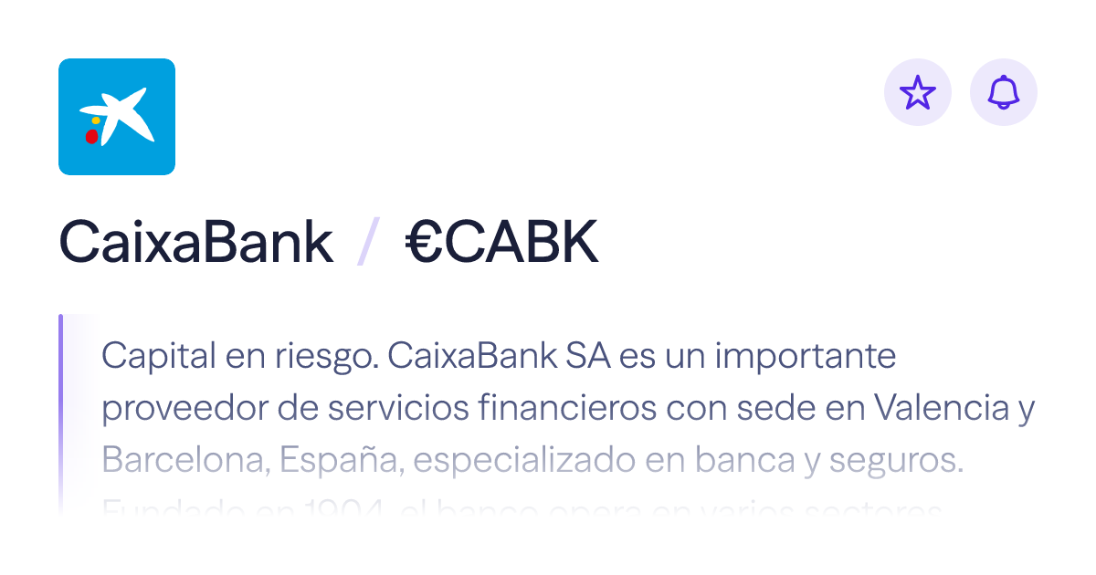 Compra acciones de CaixaBank | Precio de €CABK | Lightyear