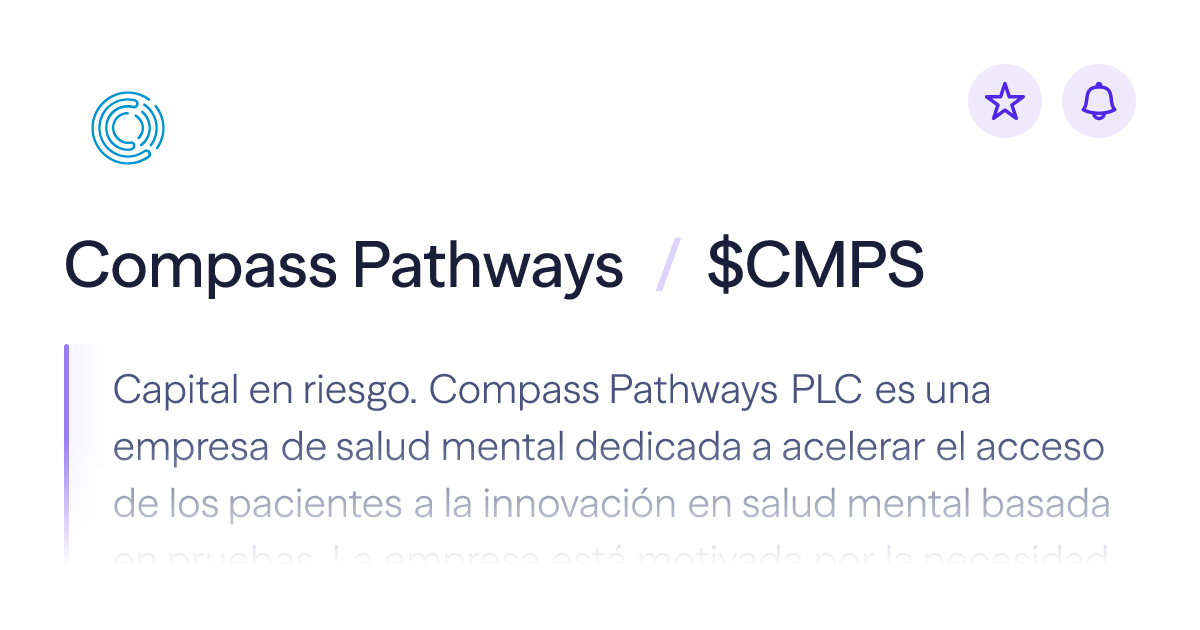 Compra acciones de Compass Pathways | Precio de $CMPS | Lightyear