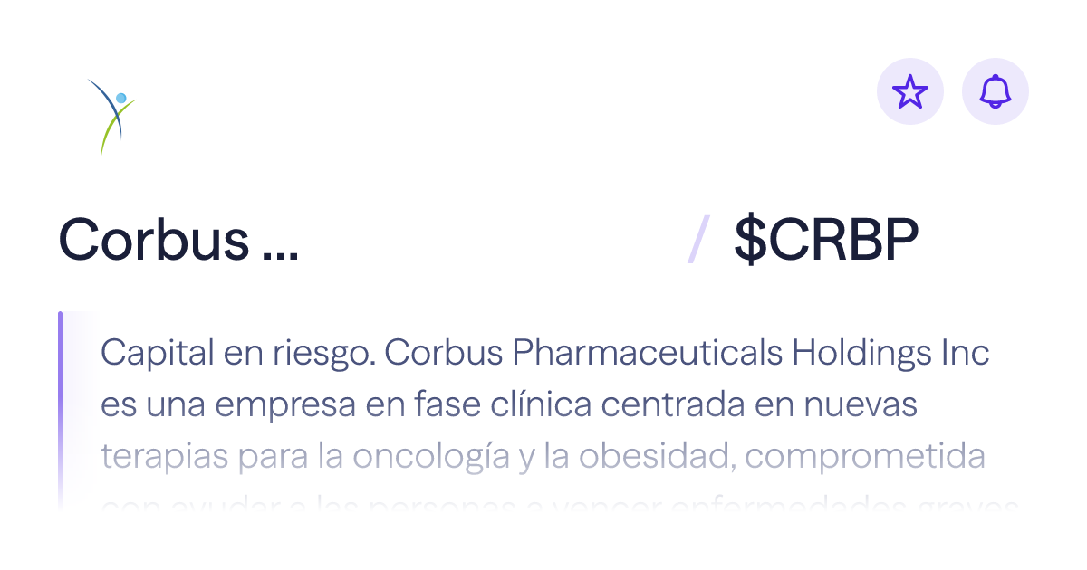 Compra acciones de Corbus Pharmaceuticals Holdings, Inc. | Precio de ...
