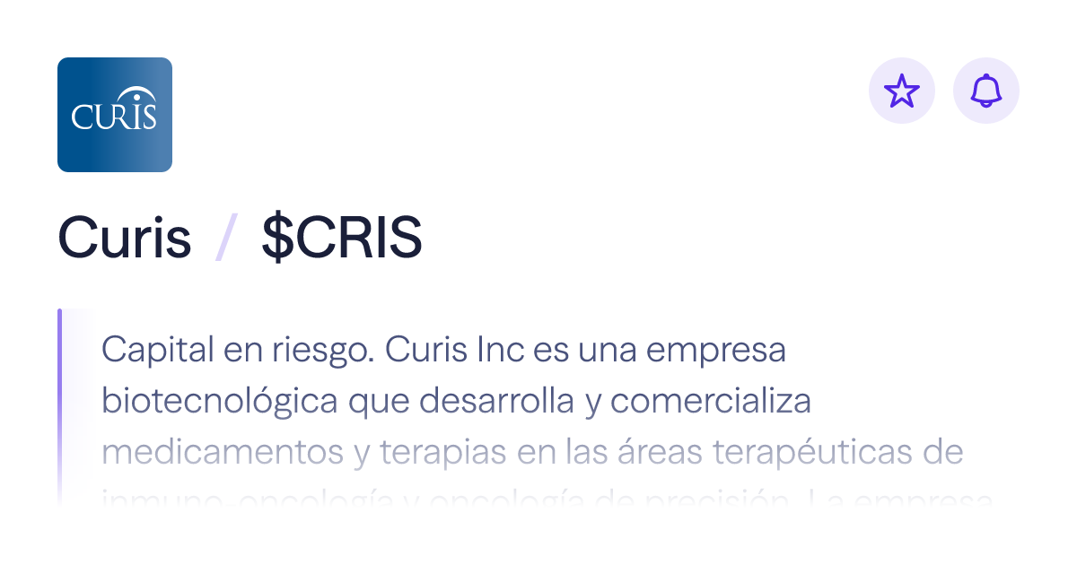 Compra acciones de Curis | Precio de $CRIS | Lightyear