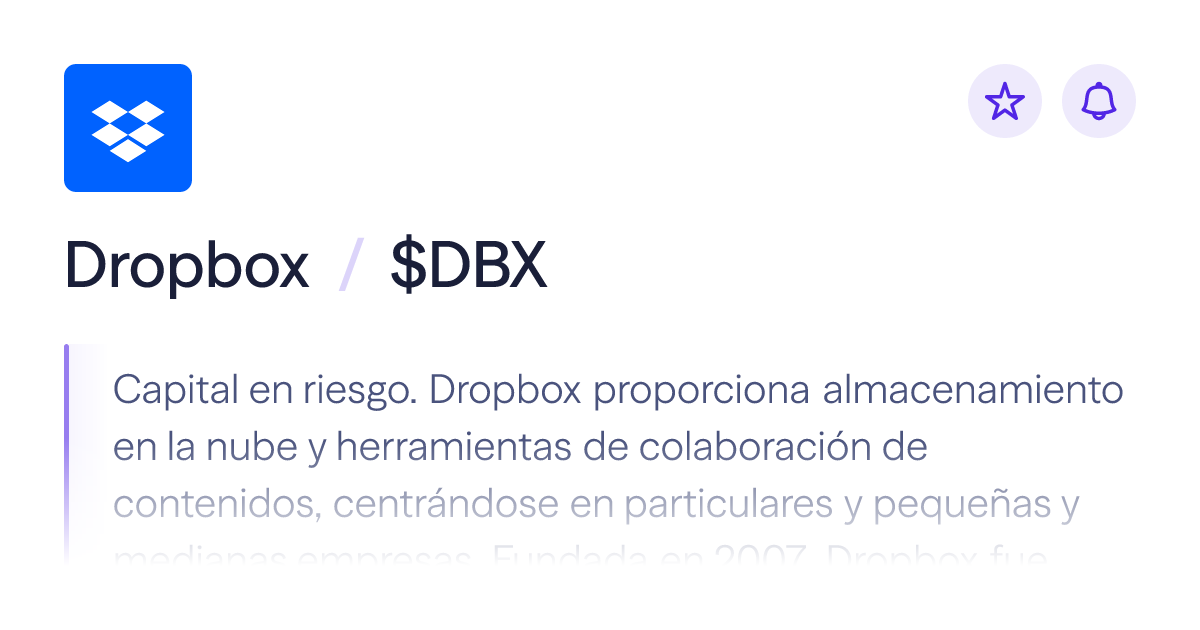Compra acciones de Dropbox | Precio de $DBX | Lightyear