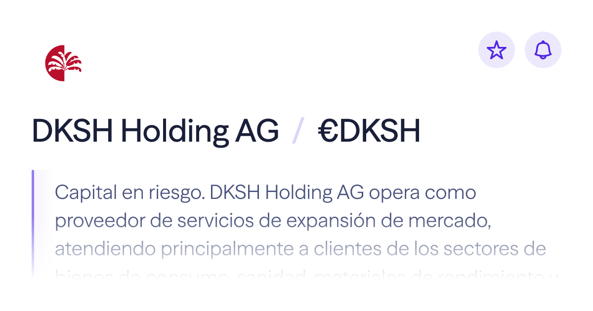 Compra acciones de DKSH Holding AG | Precio de €DKSH | Lightyear