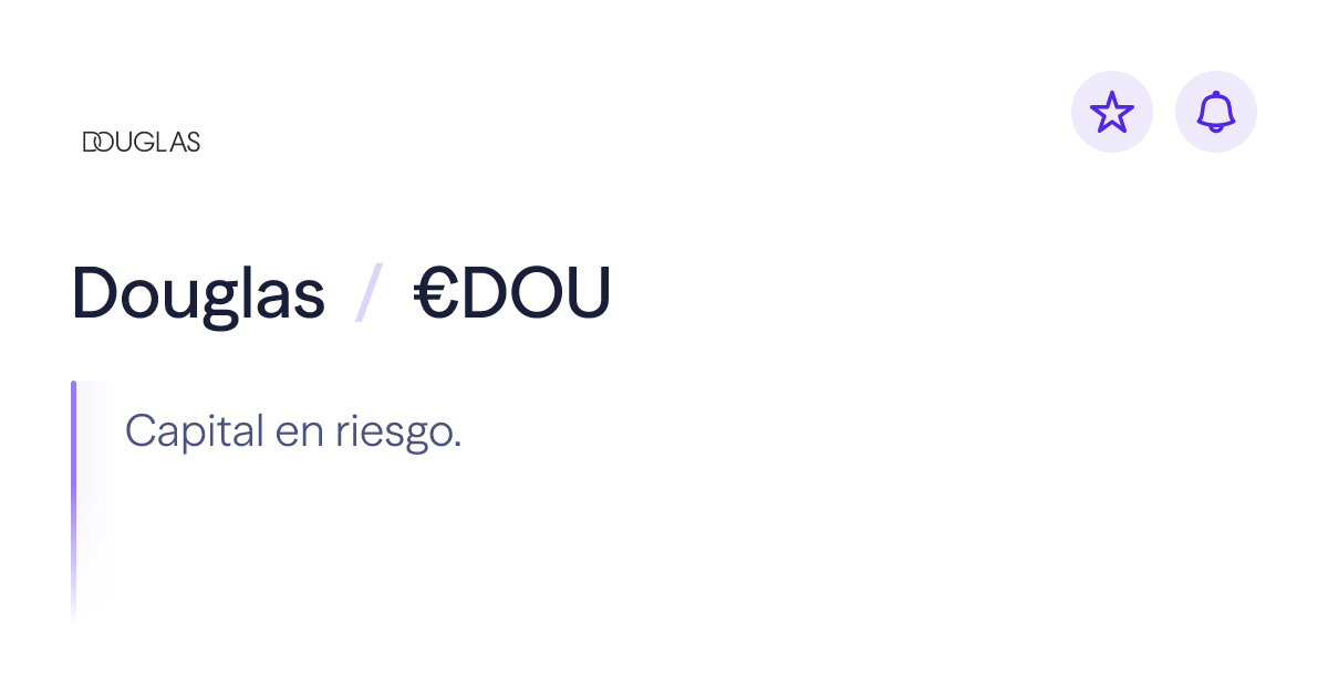 Compra acciones de Douglas | Precio de €DOU | Lightyear