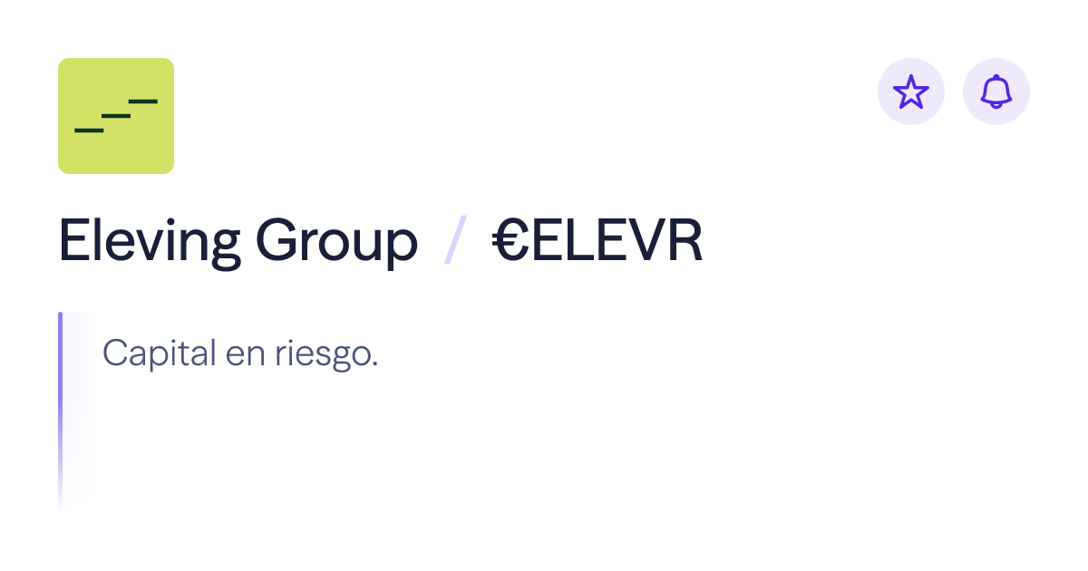 Compra acciones de Eleving Group | Precio de €ELEVR | Lightyear