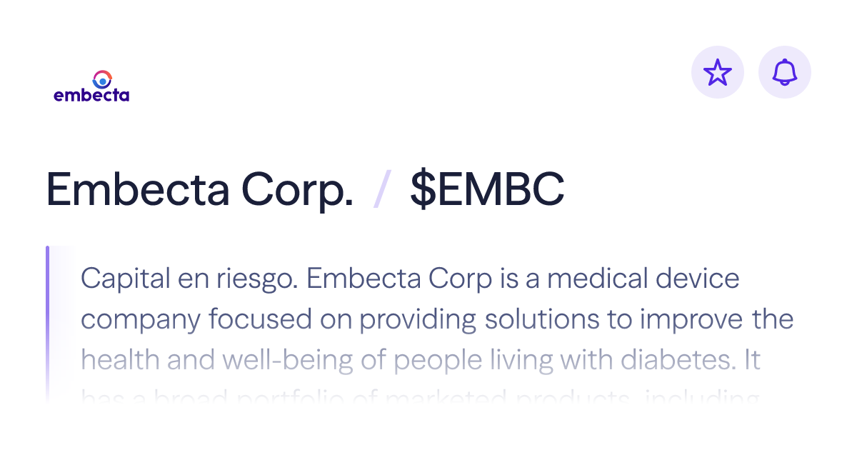 Compra acciones de Embecta Corp. | Precio de $EMBC | Lightyear