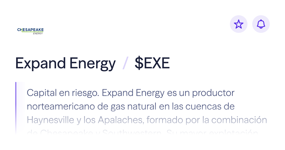 Compra acciones de Expand Energy | Precio de $EXE | Lightyear