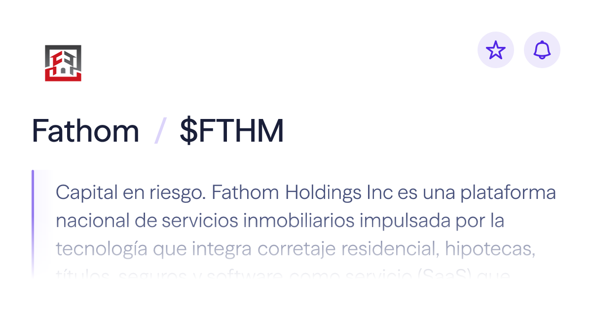 Compra acciones de Fathom | Precio de $FTHM | Lightyear