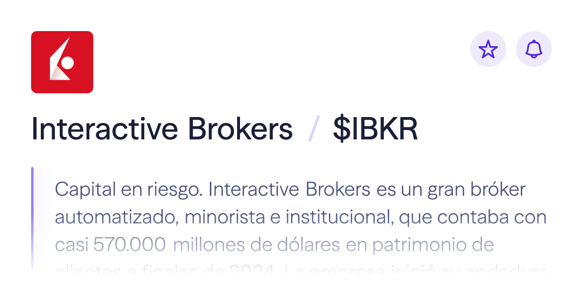 Compra acciones de Interactive Brokers | Precio de $IBKR | Lightyear